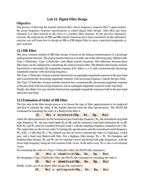 Dsp Lab Of Filter Pdf Low Pass Filter Filter Signal Processing