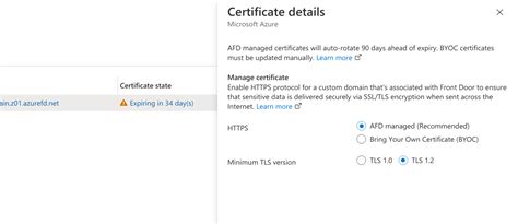 azure front door automatic ssl certificate renewal microsoft qanda