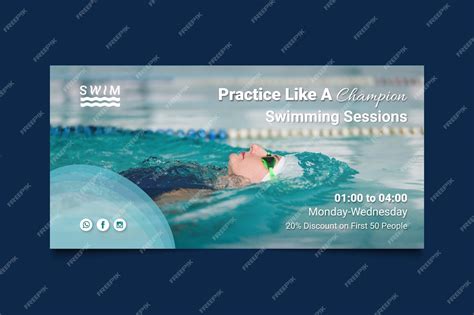 Free Vector Swimming Banner Template