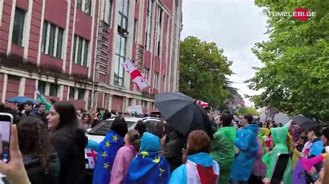 საპროტესტო მსვლელობა ბათუმის ქუჩებში რუსული კანონის წინააღმდეგ Youtube