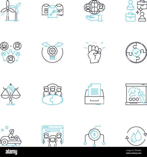 Universal Linkage Linear Icons Set Connectivity Compatibility Versatility Interconnectivity
