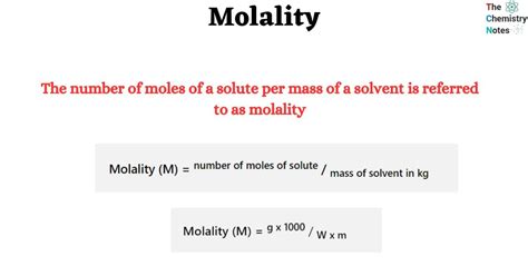 Molality: Formula, Calculation, Advantages, Limitations