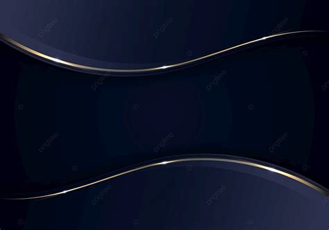 Banner Web Template Abstract Blue And Golden Wave Curved Lines