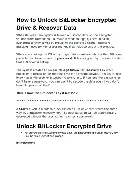 Ppt How To Unlock Bitlocker Encrypted Drive And Recover Data Powerpoint