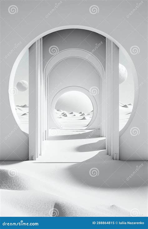 The Arched Passageway To The Desert Ai Generated Stock Image Image