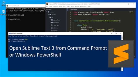 Open Sublime Text 3 From Command Prompt Or Powershell In Windows 10