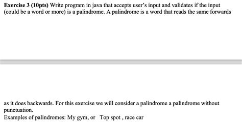 Solved Exercise 3 10pts Write Program In Java That Accepts
