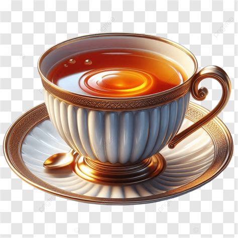 흰색 접시에 증기가 있는 고급 금 찻잔 고급 차 금 찻잔 하얀 접시 Png 일러스트 및 이미지 에 대한 무료 다운로드 Pngtree