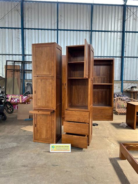 Almari Pakaian Lemari Baju Minimalis Model Custom Kayu Jati Jjm Alpk 086 Jati Jepara Mebel