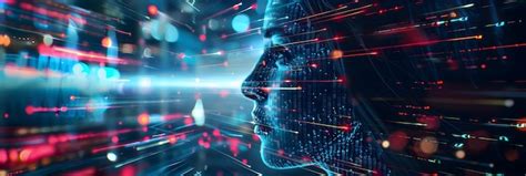 Premium Photo Futuristic Digital Face With Data Visualization Concept