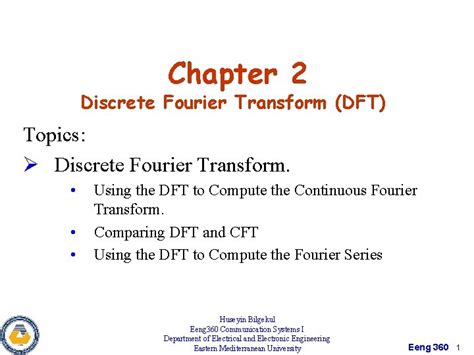 Chapter 2 Discrete Fourier Transform Dft Topics Discrete
