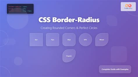 Css Borderradius Property Css Border Radius Codelucky