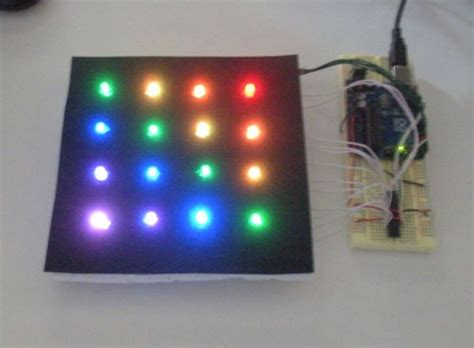 RGB LED Grid Arduino Powered Colorful Display And Control
