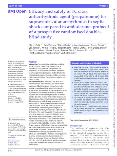 Pdf Efficacy And Safety Of 1c Class Antiarrhythmic Agent Propafenone