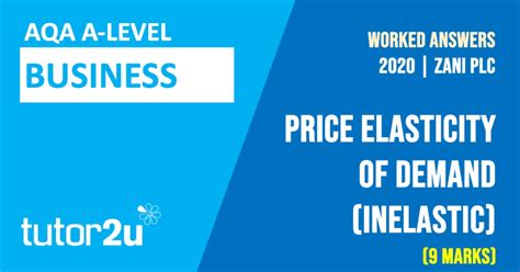 Inelastic Price Elasticity Of Demand Aqa Paper 2 2020 Q3 3