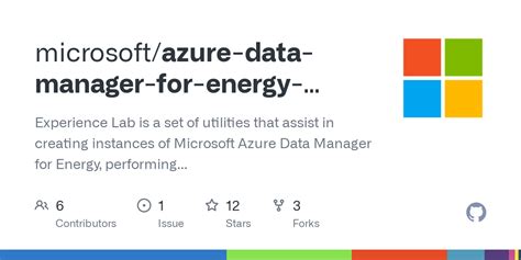 Issues · Microsoftazure Data Manager For Energy Experience Lab · Github