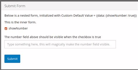 BUG Conditional Visibility Broken When Depending On Custom Default Value Of Nested Form