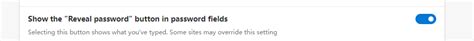 Displaying Password Reveal Button Microsoft Qanda