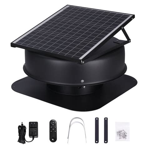 Vevor Solar Attic Fan 40 W 1230 Cfm Large Air Flow Solar Roof Vent