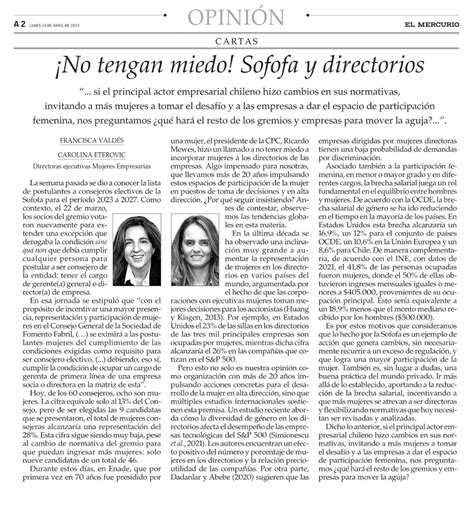 ¡no Tengan Miedo Sofofa Y Directorios Mujeres Empresarias