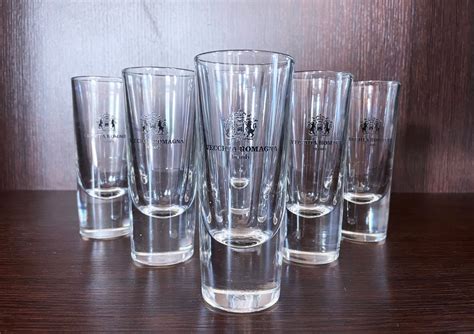 1960s Mid Century Italian Vecchia Romagna Brandy Glasses Set Of 6