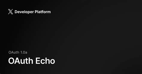 Oauth Echo X