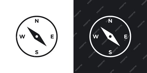 Premium Vector Compass Icon Set Circle Map Orientation Vector Logo