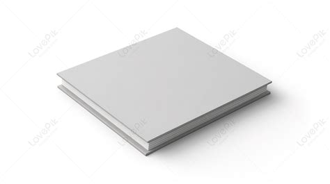 사실적인 3d 렌더링 흰색 배경에 하드 커버와 자연 그림자가 있는 정사각형 소책자 브로셔 및 초대장 사실 배경 실적 배경 그림자 배경 이미지 Hd 사실 실적