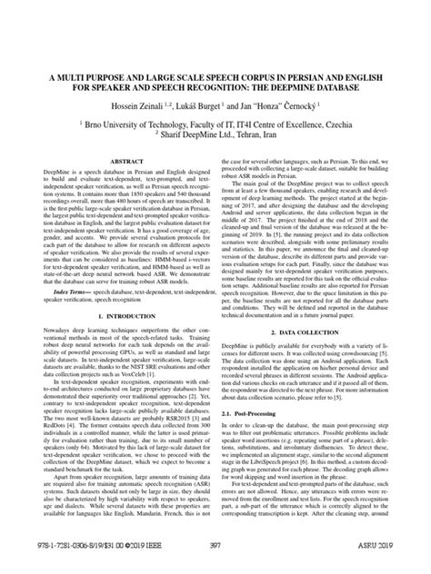 A Multi Purpose And Large Scale Speech Corpus In Persian And English For Speaker And Speech