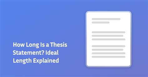 How Long Is A Thesis Statement 2025