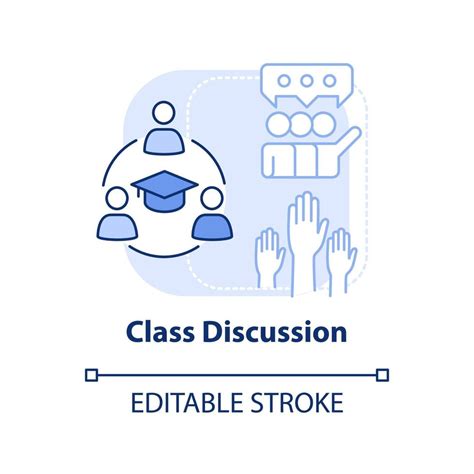Class Discussion Light Blue Concept Icon 15707544 Vector Art At Vecteezy