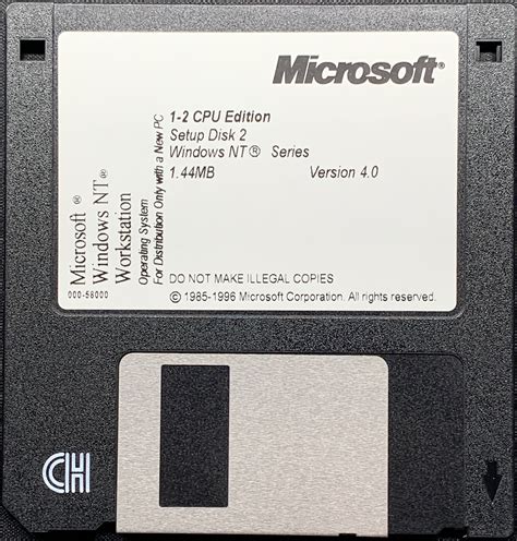 Microsoft Windows Nt 40 Workstation Setup Disks Microsoft