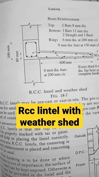 Rcc Lintel With Weather Shed Youtube