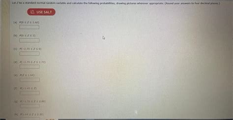 Solved Let Be A Standard Normal Random Variable And Chegg