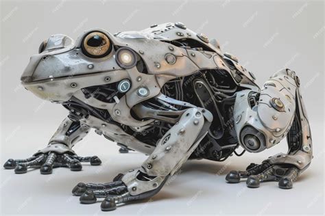 Premium Photo A Muscular Humanoid Robot Frog Is The Future