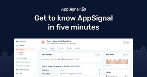 get to know appsignal in five minutes appsignal apm