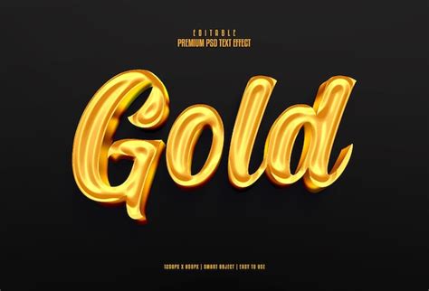 Premium Psd Gold Editable Premium 3d Psd Text Effect