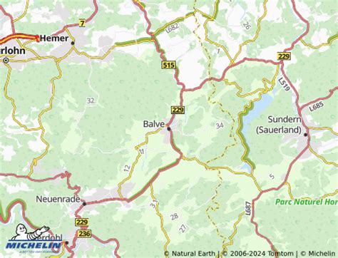 Michelin Landkarte Balve Viamichelin