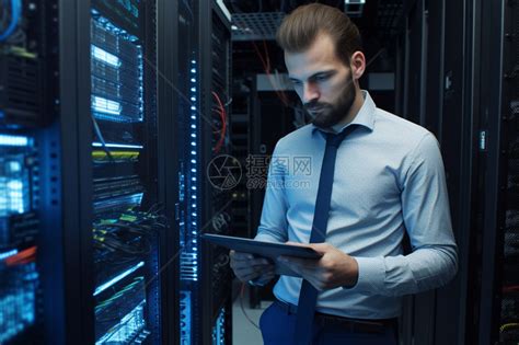 数据中心的工程师高清图片下载 正版图片600347931 摄图网
