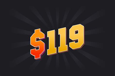 119 Dollar American Money Vector Text Symbol 119 Usd United States Dollar Stock Vector 13887712