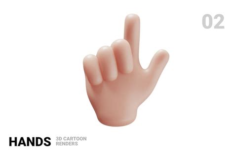 Set Of 3d Hand Gestures Objects Ft Hand And Set Envato