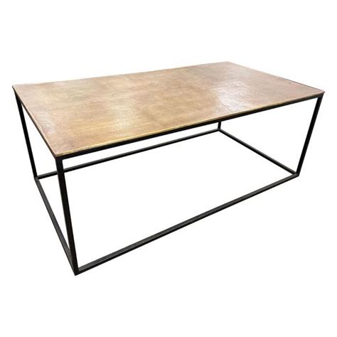 Table Basse Rectangulaire Fer Noir Interiors Cdiscount Maison
