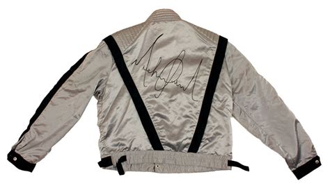 Lot Detail Michael Jackson Signed Thriller Silver Jacket