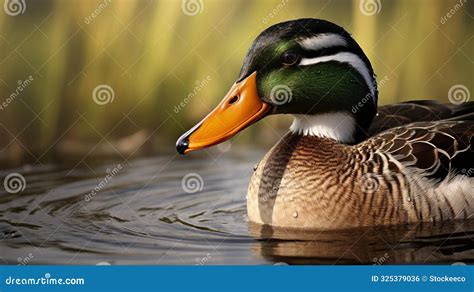 Realistic Image Of Mallard Duck Capturing Their Natural Beauty Stock