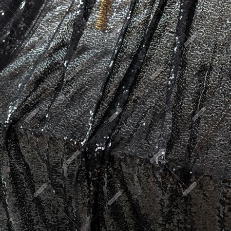 Black 3mm Shiny Sequin Dressmaking Fabric By The Yard Oneyard