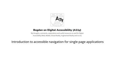 Introduction To Accessible Navigation For Single Page Applications