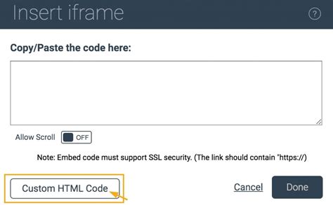 custom html code visme help center