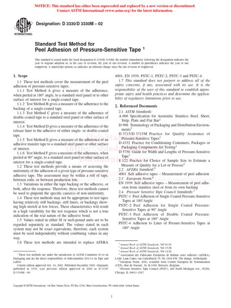 Astm D3330 D3330m Peel Test Pdf Materials