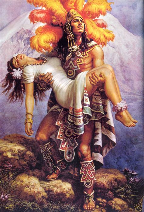 Jesús De La Helguera Grandeza Azteca Chicano Kunst Mexikanische