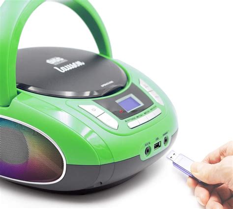 Lauson Woodsound Nxt564 Boombox With Cd Player Mp3 Led Light Function